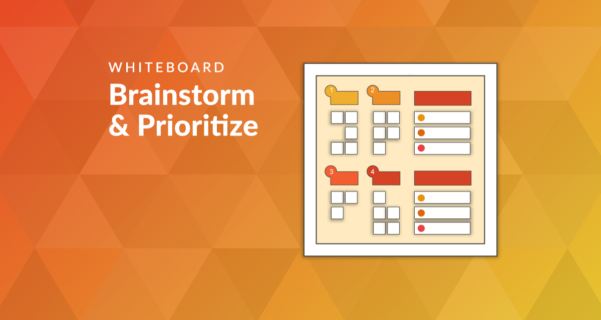 Brainstorm + Prioritize Template in Whiteboard | Brightidea