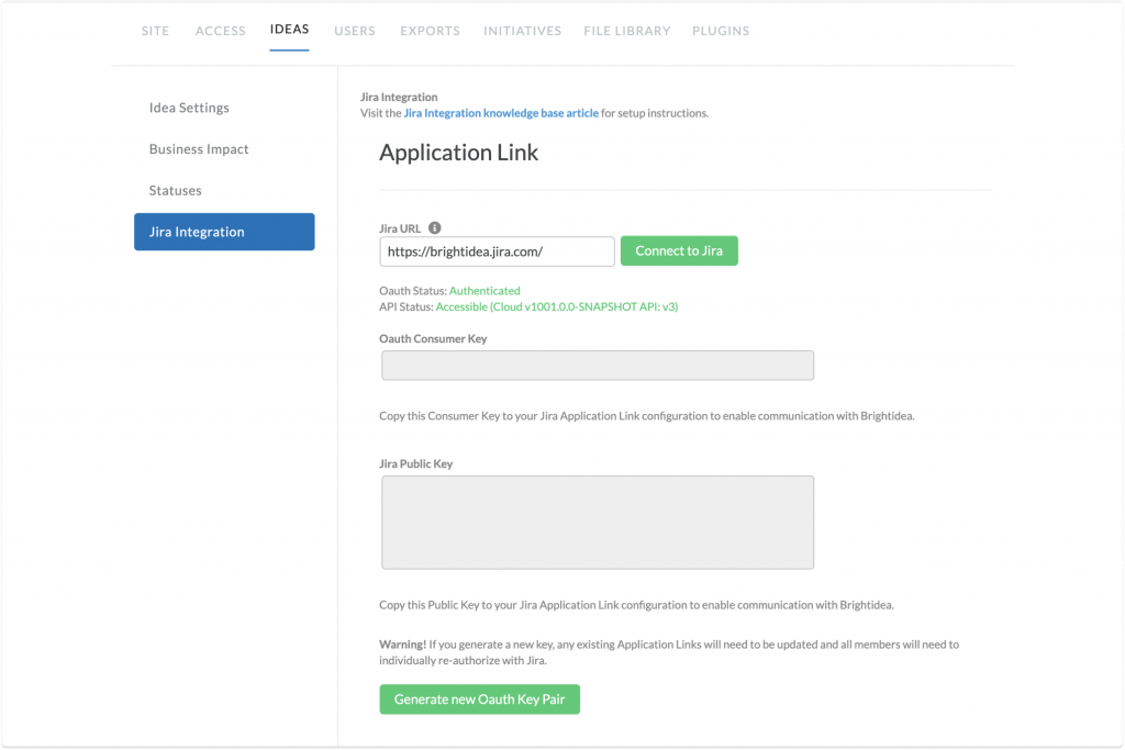 Brightidea and Jira Integration | Brightidea
