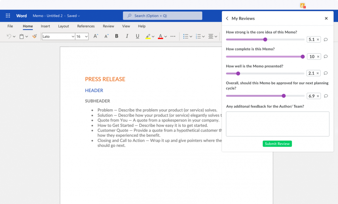 Fall Release 2022: Introducing Brightidea Memo